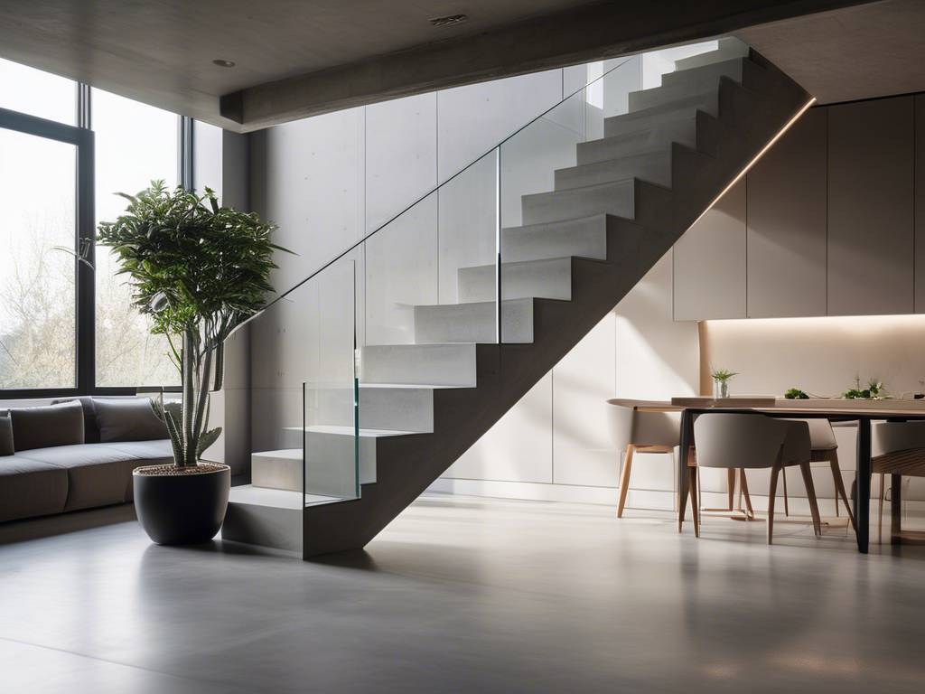 Jak elegancko zabudować schody betonowe wewnętrzne? - Markowe-Okna.pl